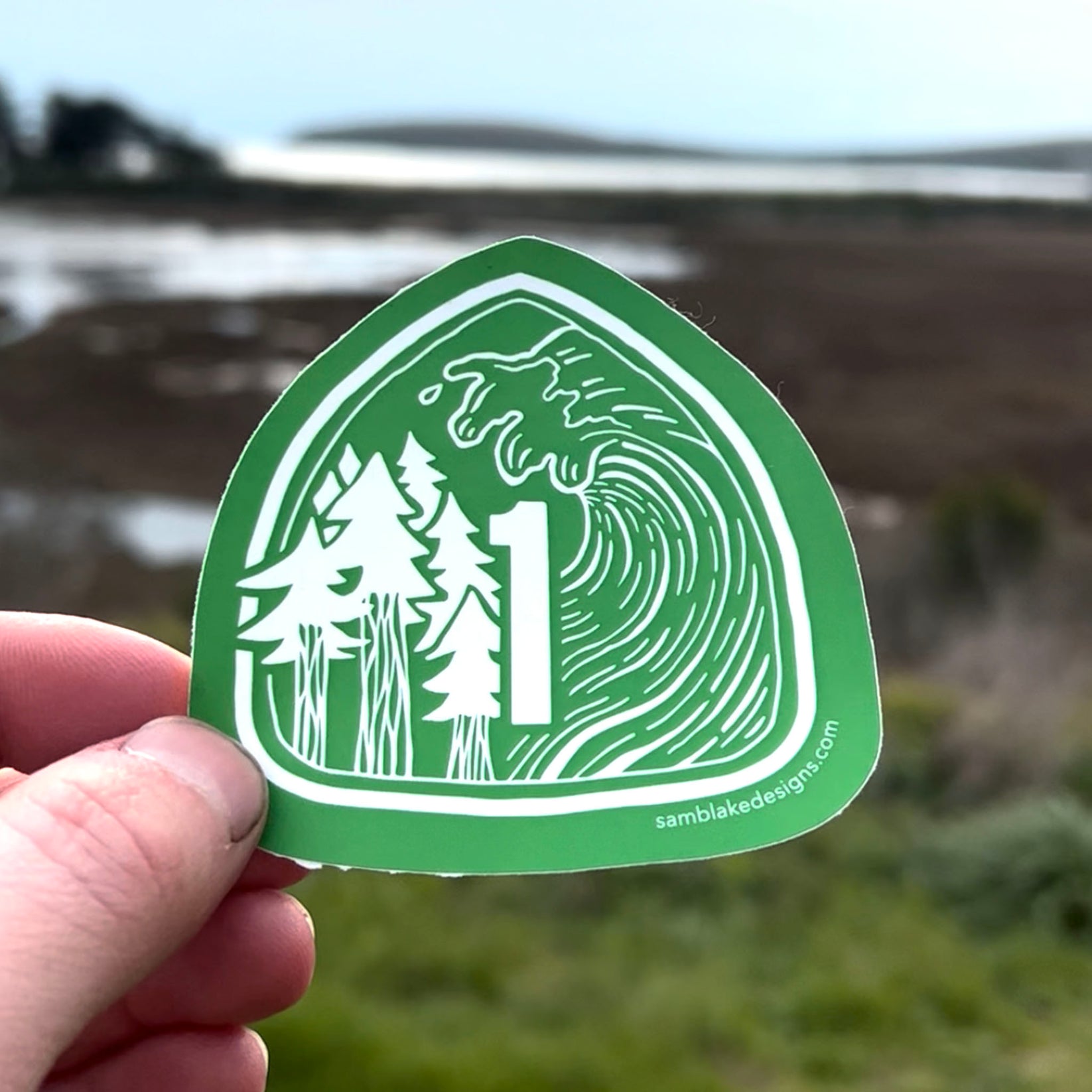 Highway 1- Vinyl Sticker – samblakedesigns