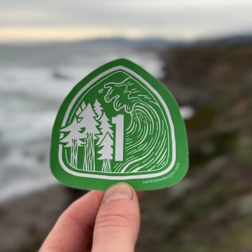 Highway 1- Vinyl Sticker – samblakedesigns